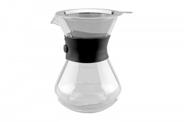 CAFETERA CON COLADOR DE ACERO INOXIDABLE 0.40 L