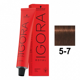 SCHWARZKOPF IGORA ROYAL HD TINTE 5-7 CASTAÑO CLARO COBRIZO 60ml.